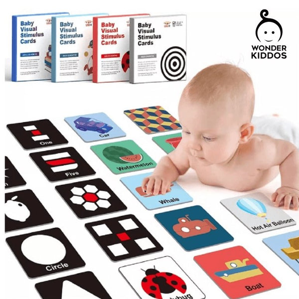 4 Sets Of Brain Visual Stimulation Flash Cards For Babies (0-36 months ...