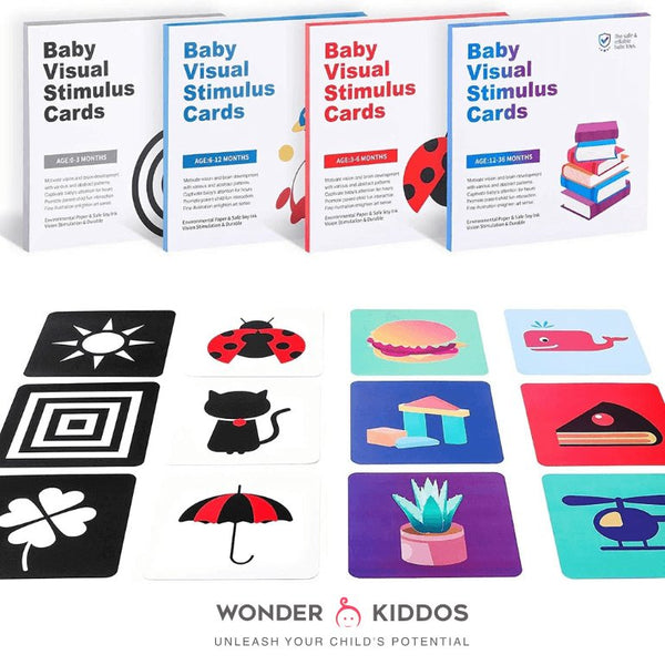 4 Sets Of Brain Visual Stimulation Flash Cards For Babies (0-36 months ...